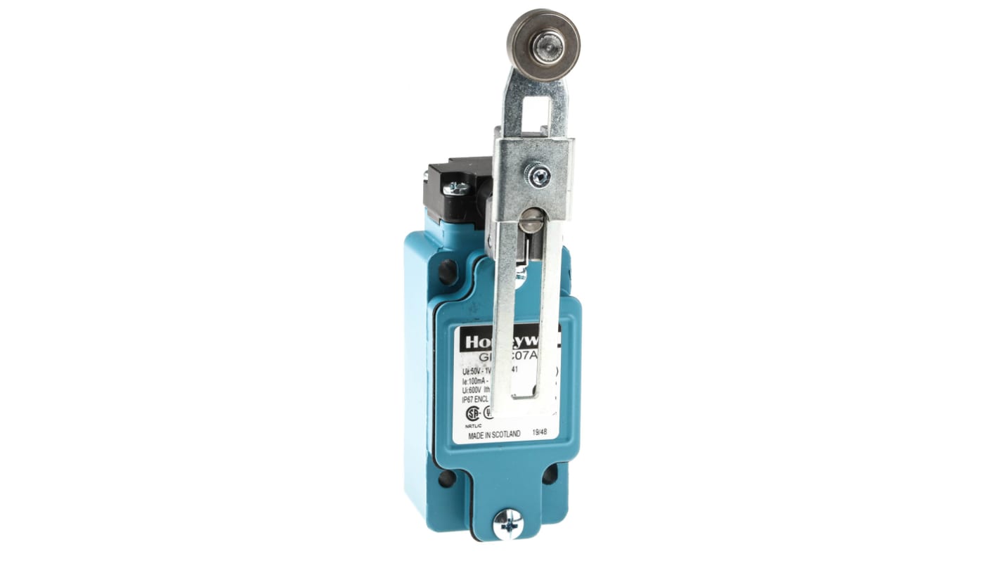 GLAC07A2B | Honeywell GLA Series Adjustable Roller Lever Limit Switch, NO/NC, IP67, SPDT, Die ...