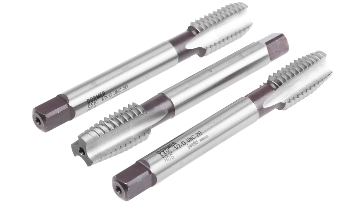 E515 1/2 X 13 SET | Dormer Tap Set, 1/2 UNC Thread, UNC Standard, Hand ...