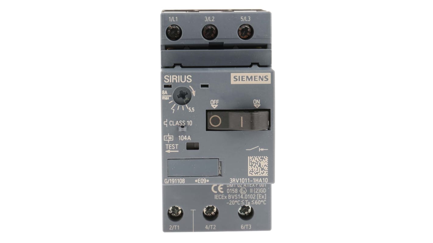 3RV1011-1HA10 | Siemens 5.5 → 8 A SIRIUS Motor Protection Circuit ...