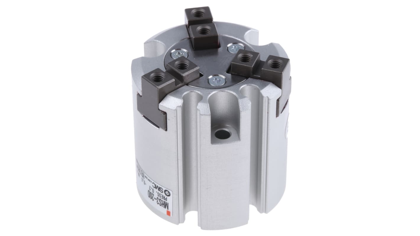 SMC 3 Finger Double Action Pneumatic Gripper, MHS3-20D, Parallel ...