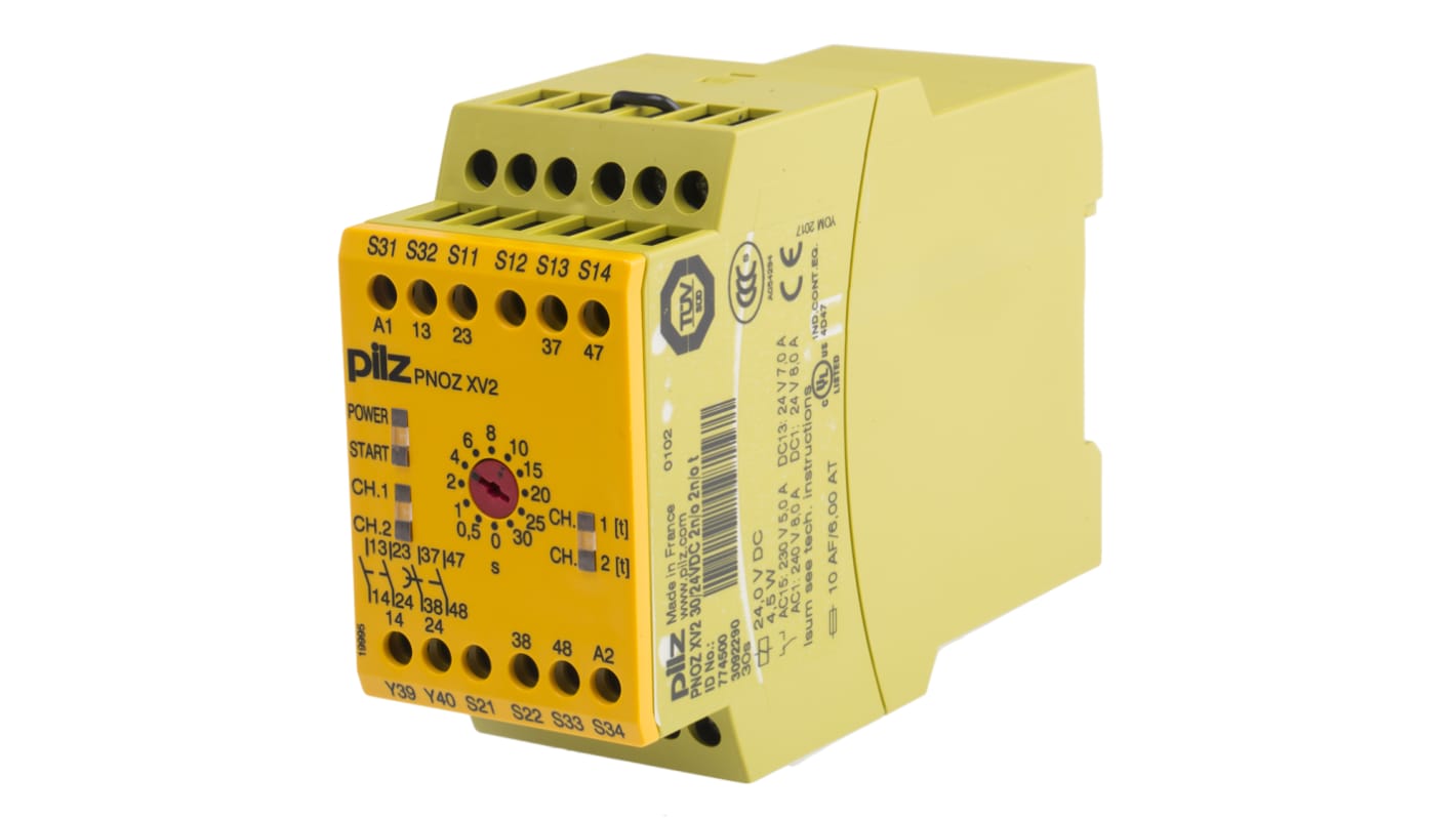 774500 | Pilz Dual-Channel Safety Switch/Interlock Safety Relay, 24V dc ...