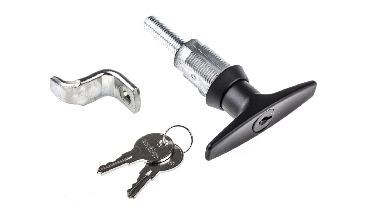 E3-18-15 | Southco Black Die Cast Zinc Locking Handle, T-Handle | RS