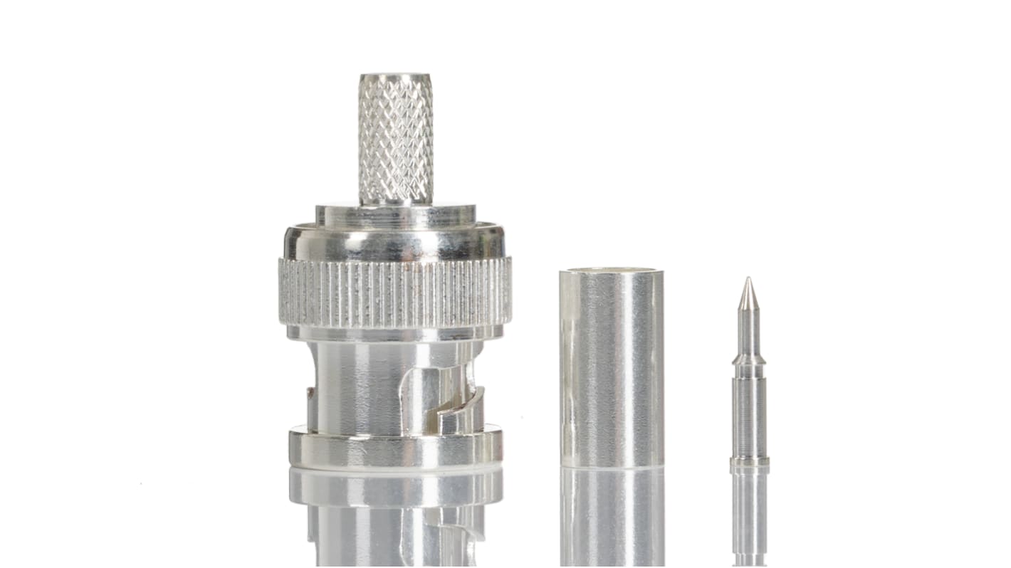 RS PRO, Plug Cable Mount BNC Connector, 50Ω, Crimp Termination ...