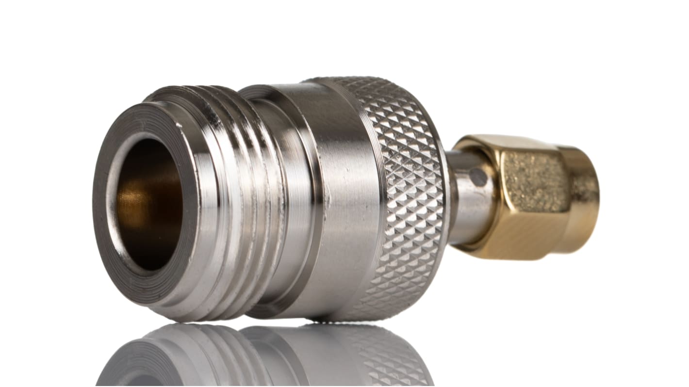 RS PRO Straight 50Ω Coaxial Adapter SMA Plug to N Socket 6GHz | RS
