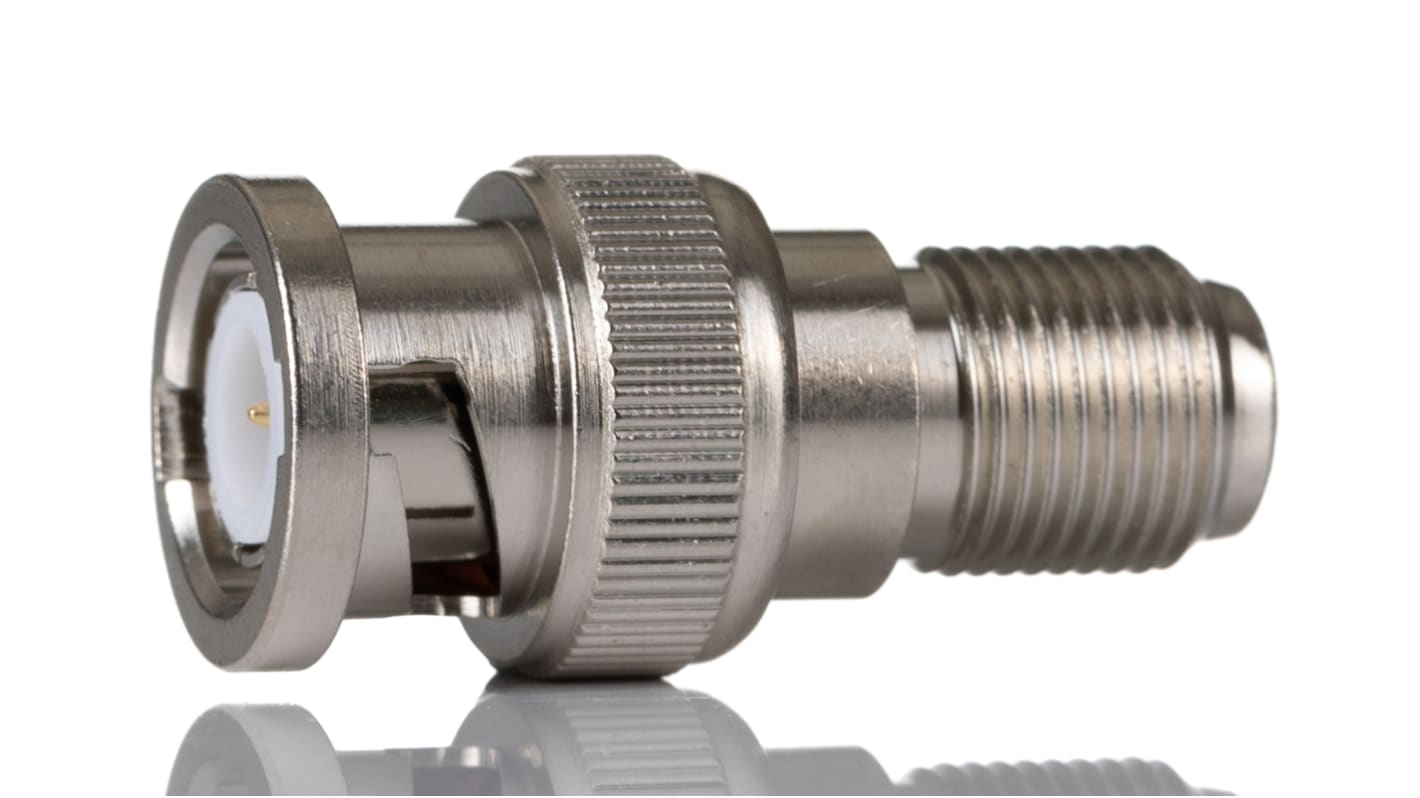 RS PRO Straight Coaxial Adapter BNC Plug to Type F Socket 1GHz | RS
