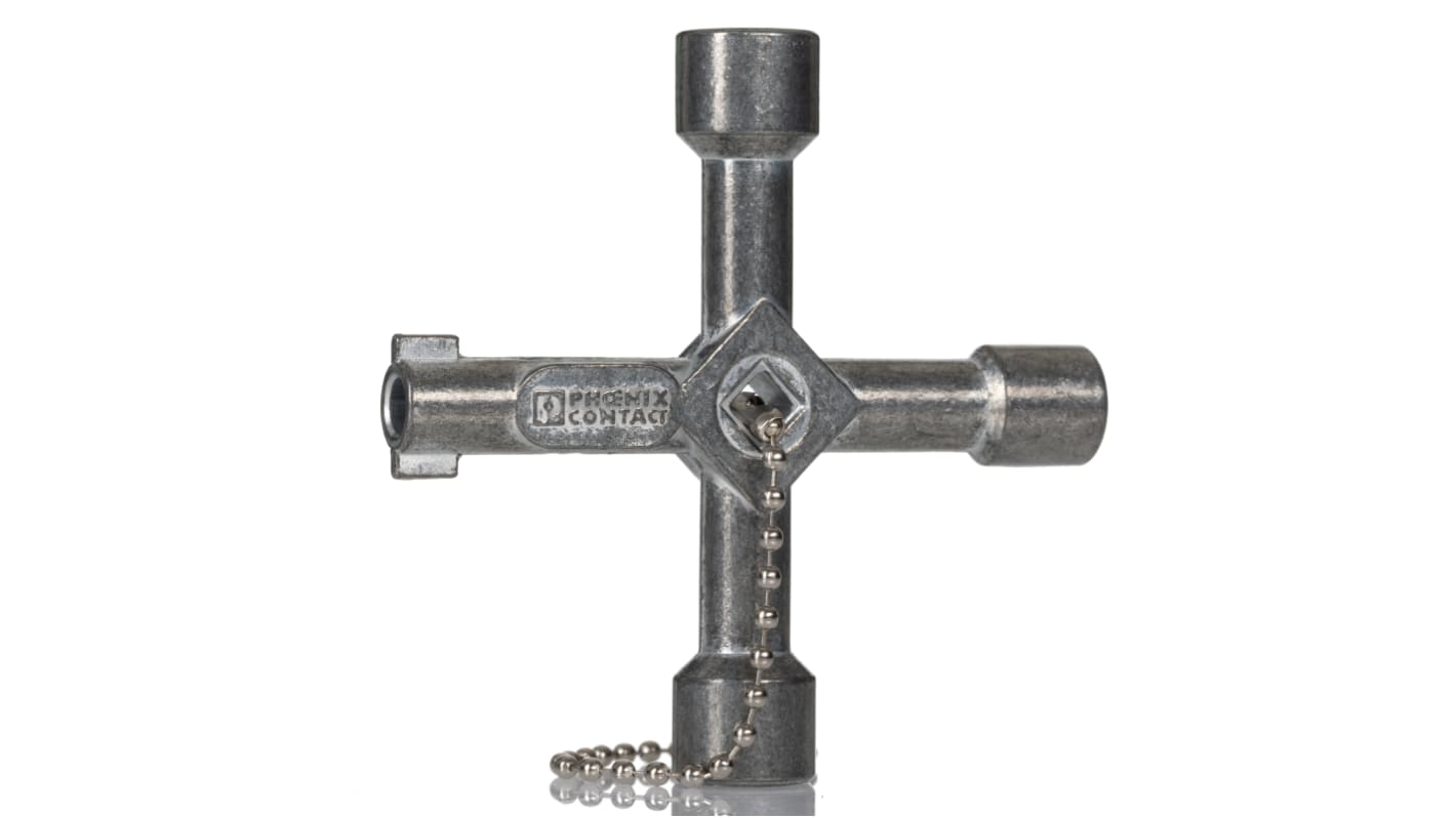 1203149 | Phoenix Contact Diecast Zinc 4-way Control Cabinet Key | RS