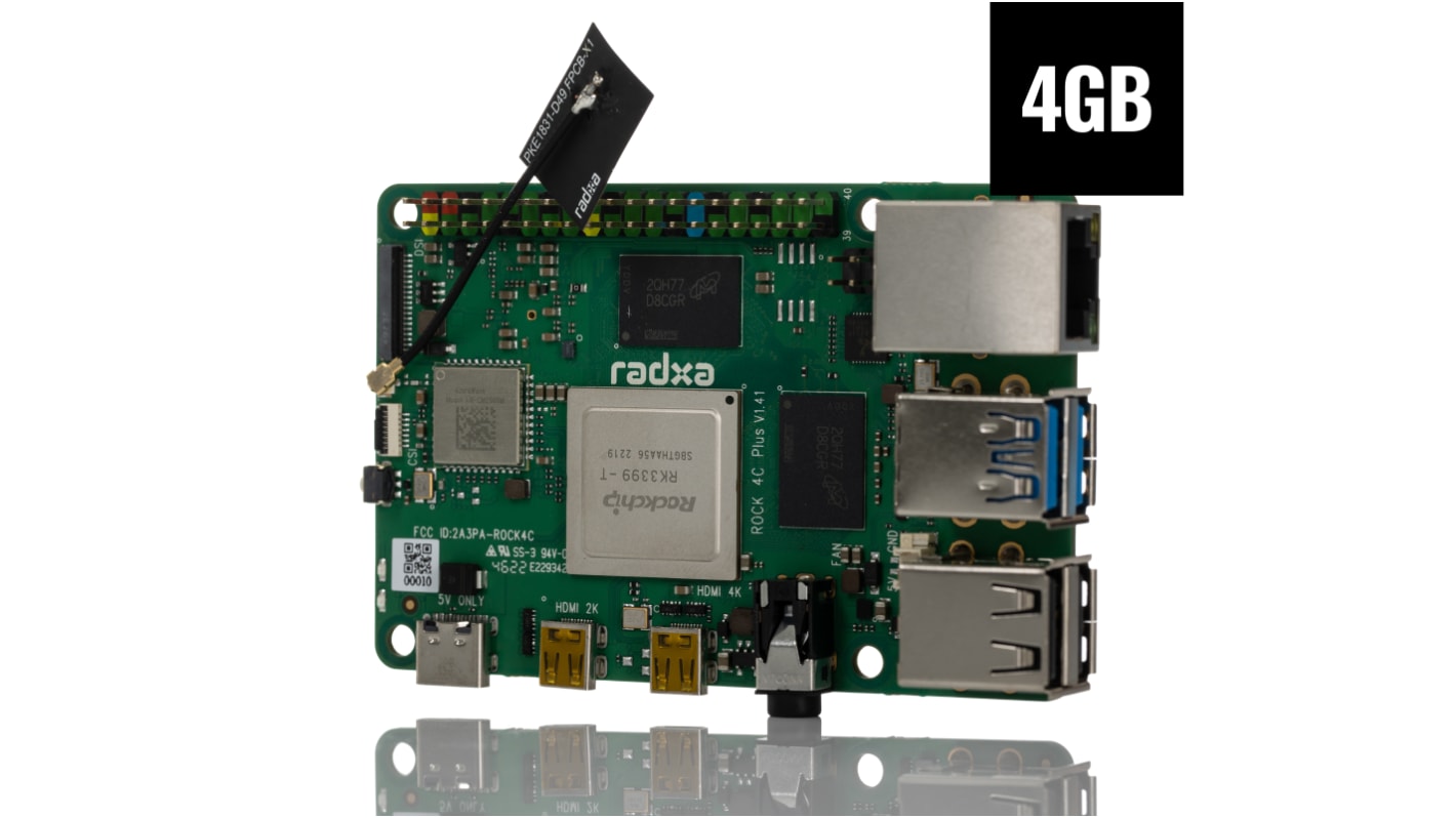RS114CP-D4 | Okdo ROCK 4 Model C+ 4GB Single Board Computer | RS