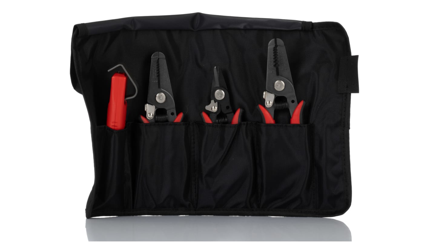 RS PRO 4 Piece Electricians Tool Kit with Roll | RS
