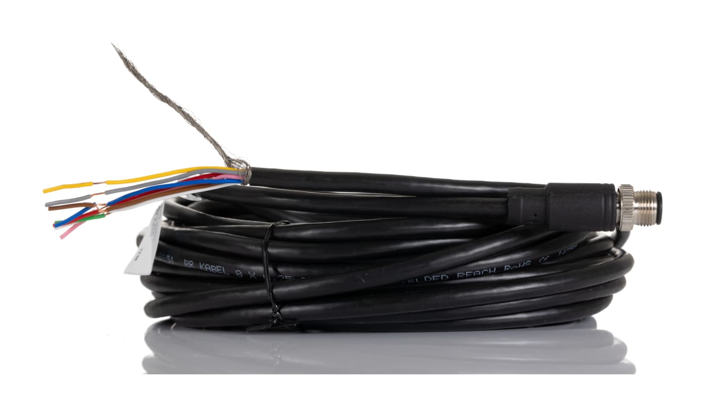 RS PRO Straight Male M12 to Unterminated Sensor Actuator Cable, 10m | RS