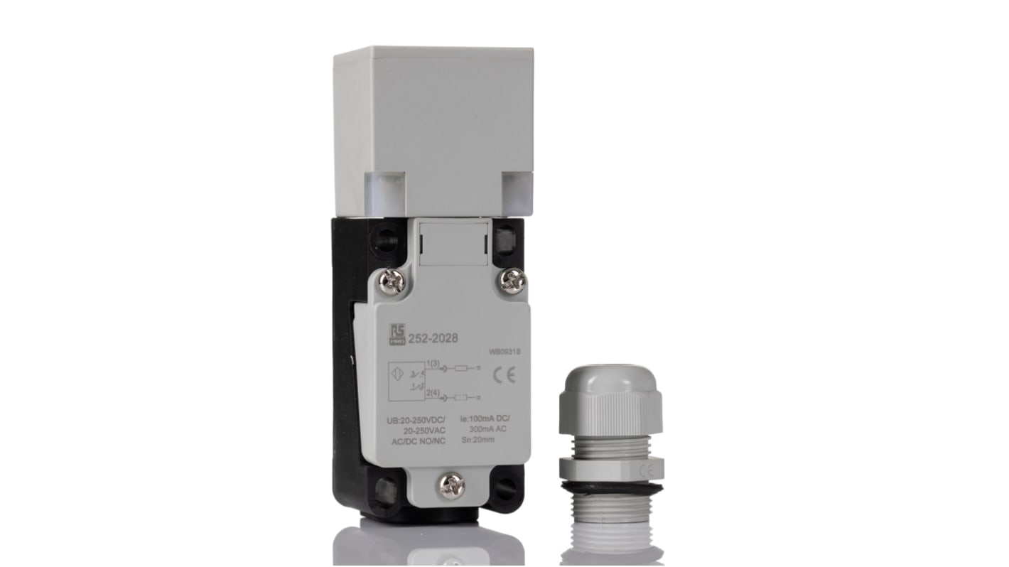 RS PRO Inductive Block-Style Proximity Sensor, 20 mm Detection, NO/NC ...