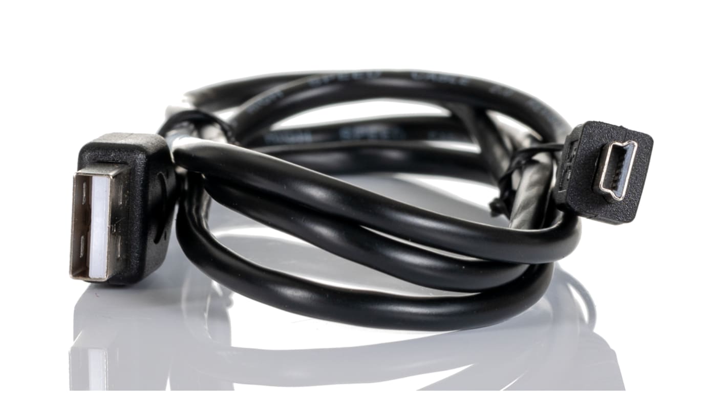 RS PRO USB 2.0 Cable, Male USB A to Male Mini USB B Cable, 1m | RS