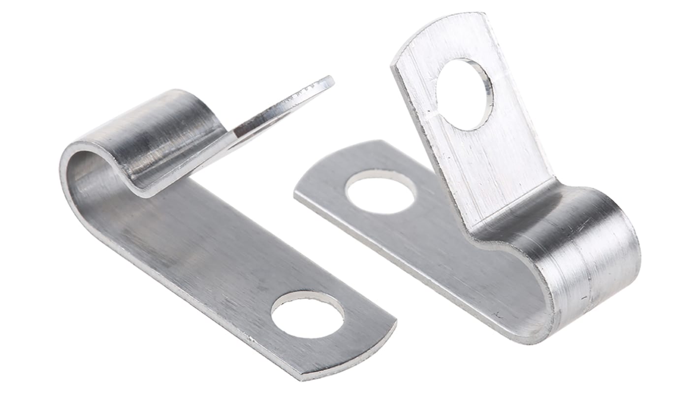 AL-4 | Essentra Natural Aluminium Cable Clip, 6.4mm Max. Bundle | RS