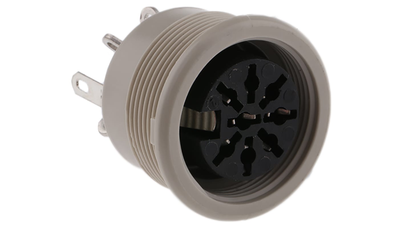 931749517 MAB 8100 SN grey | Hirschmann, MAB 8 Pole Din Socket, DIN ...