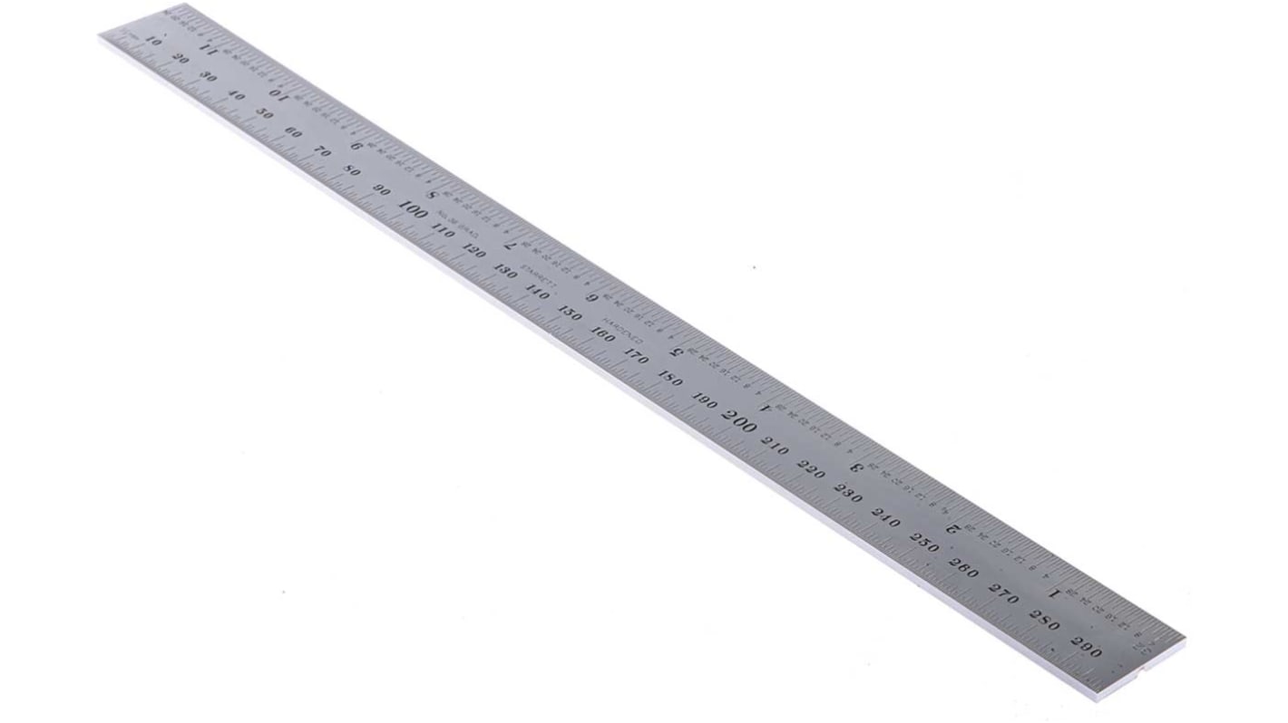 DW8253 | Starrett 300mm Steel Imperial, Metric Ruler, With UKAS ...