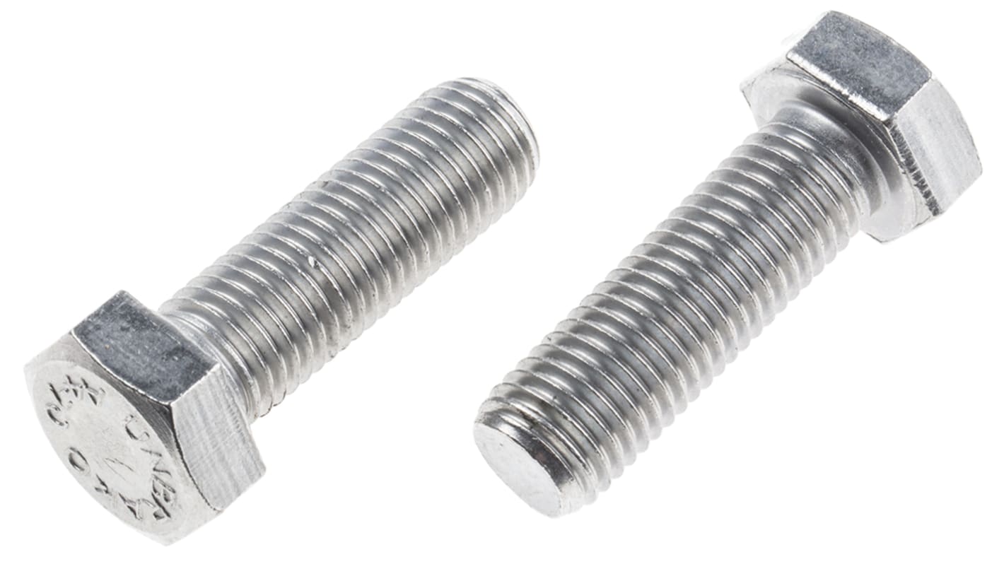 RS PRO Stainless Steel Hex, Hex Bolt, M16 x 50mm | RS