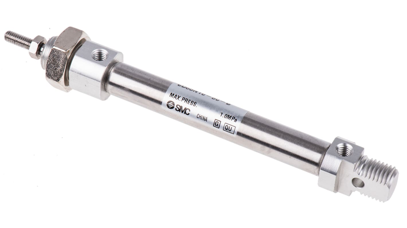 CD85N10-50-B | SMC Pneumatic Piston Rod Cylinder - 10mm Bore, 50mm ...