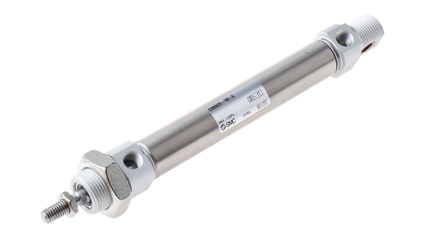 CD85N20-100-B | SMC Pneumatic Piston Rod Cylinder - 20mm Bore, 100mm ...