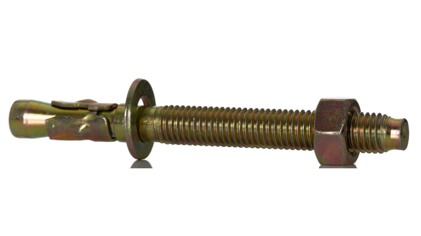 RS PRO Carbon Steel Through Bolt M12 x 120mm, 12mm Fixing Hole | RS