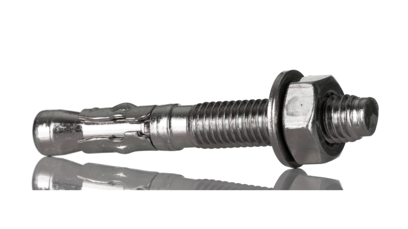 RS PRO Steel Through Bolt M10 x 80mm, 10mm Fixing Hole | RS