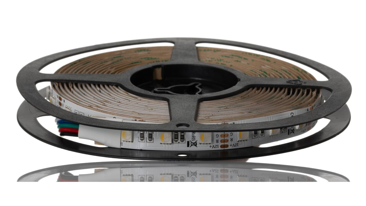 RS PRO 24V dc RGB LED Strip Light, 4000K Colour Temp, 5m Length | RS
