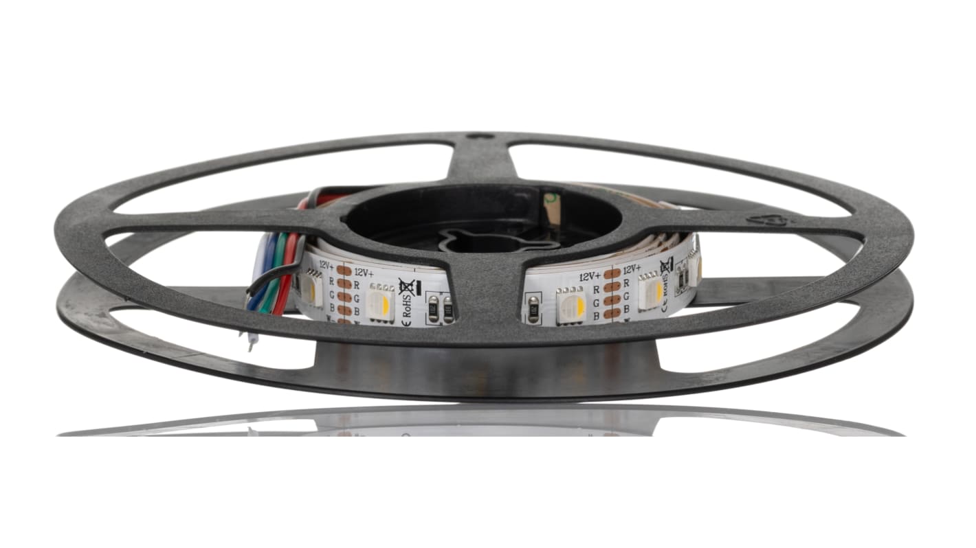 RS PRO 12V dc RGB LED Strip Light, 4000K Colour Temp, 1m Length | RS
