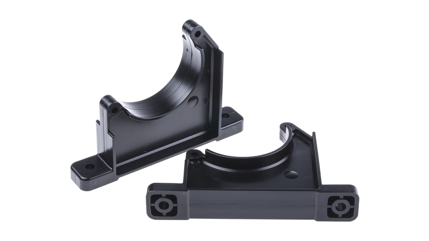 167060038 | Georg Fischer PP Black Pipe Clip, 33mm x 105mm, 9mm | RS