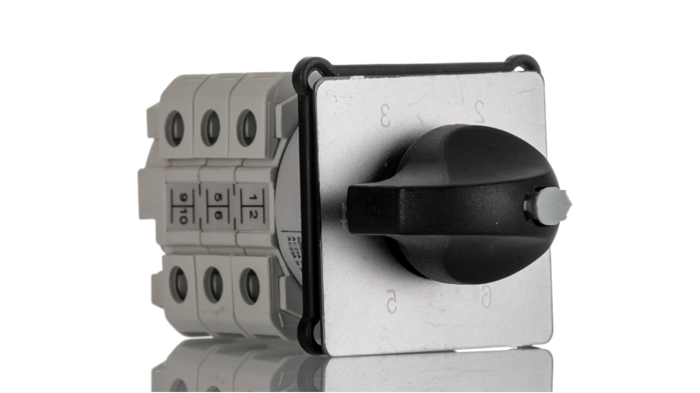 RS PRO, SP 6 Position 30° Multi Step Cam Switch, 500V ac, 16A, Knob ...