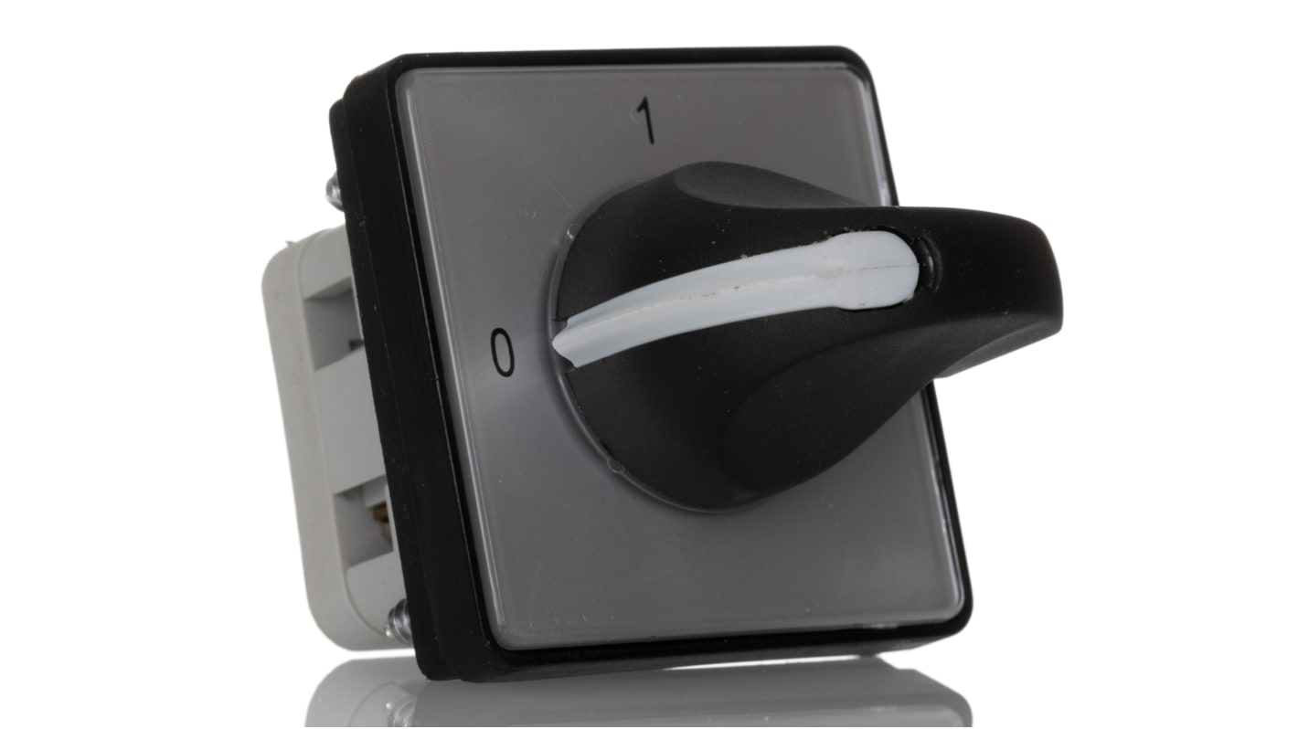 RS PRO, SP 2 Position 90° Rotary Cam Switch, 500V ac, 12A, Knob ...