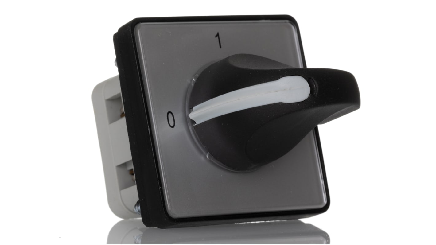 RS PRO, DP 2 Position 90° Rotary Cam Switch, 500V ac, 12A, Knob ...
