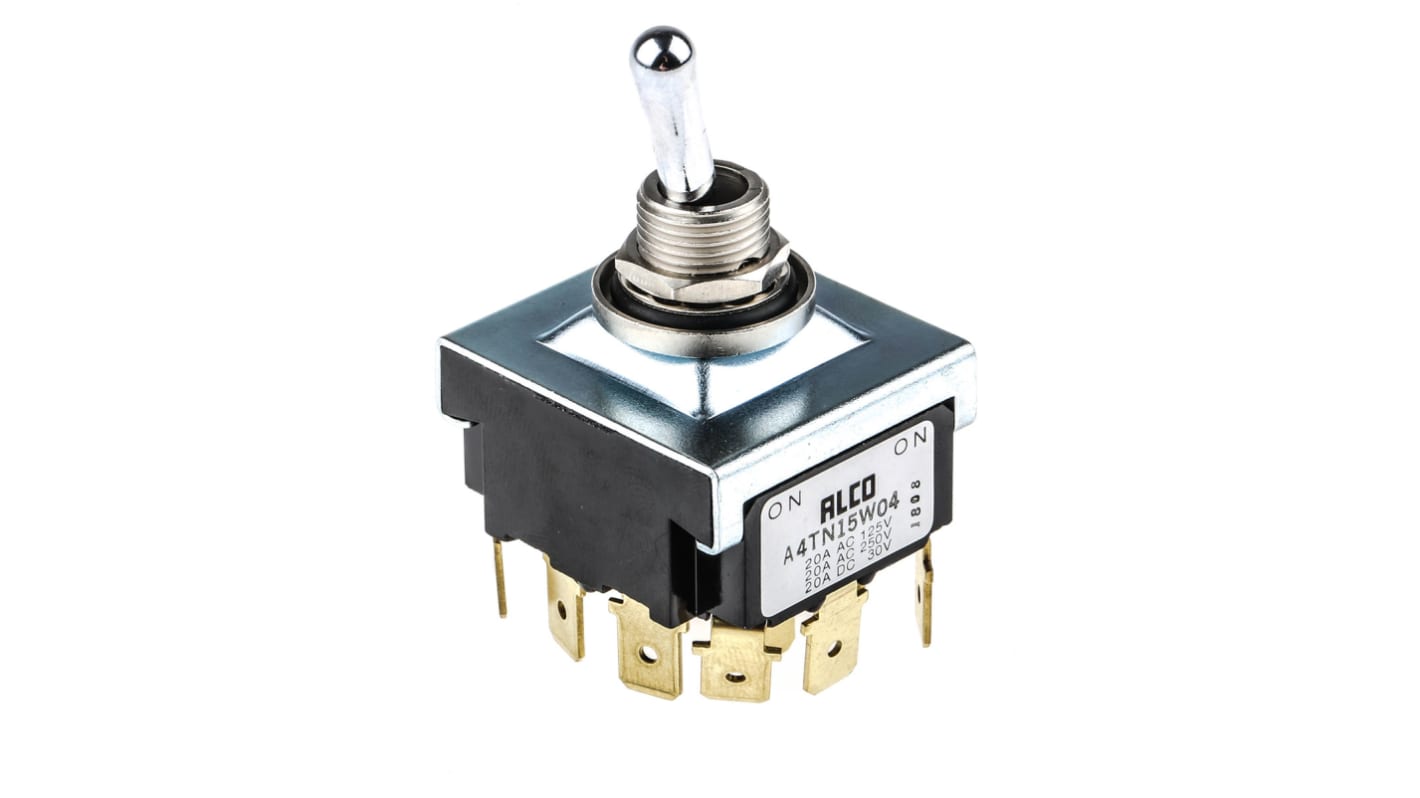 A4TN15W04 | TE Connectivity Toggle Switch, Panel Mount, On-On, 4PDT ...