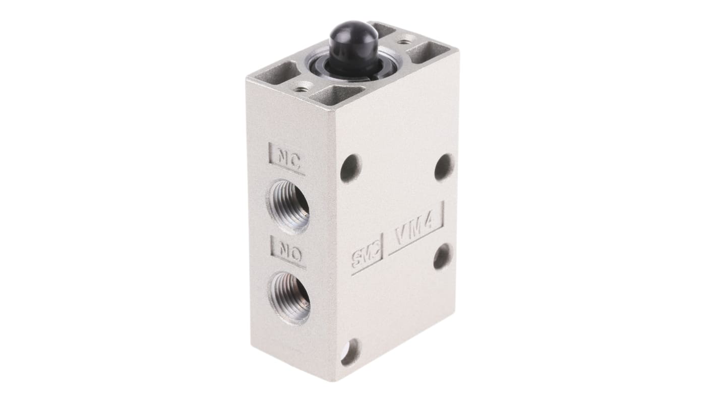 VM430-01-00 | SMC Basic 3/2 Pneumatic Manual Control Valve VM400 Series, Rc 1/8, 1/8in, III B | RS