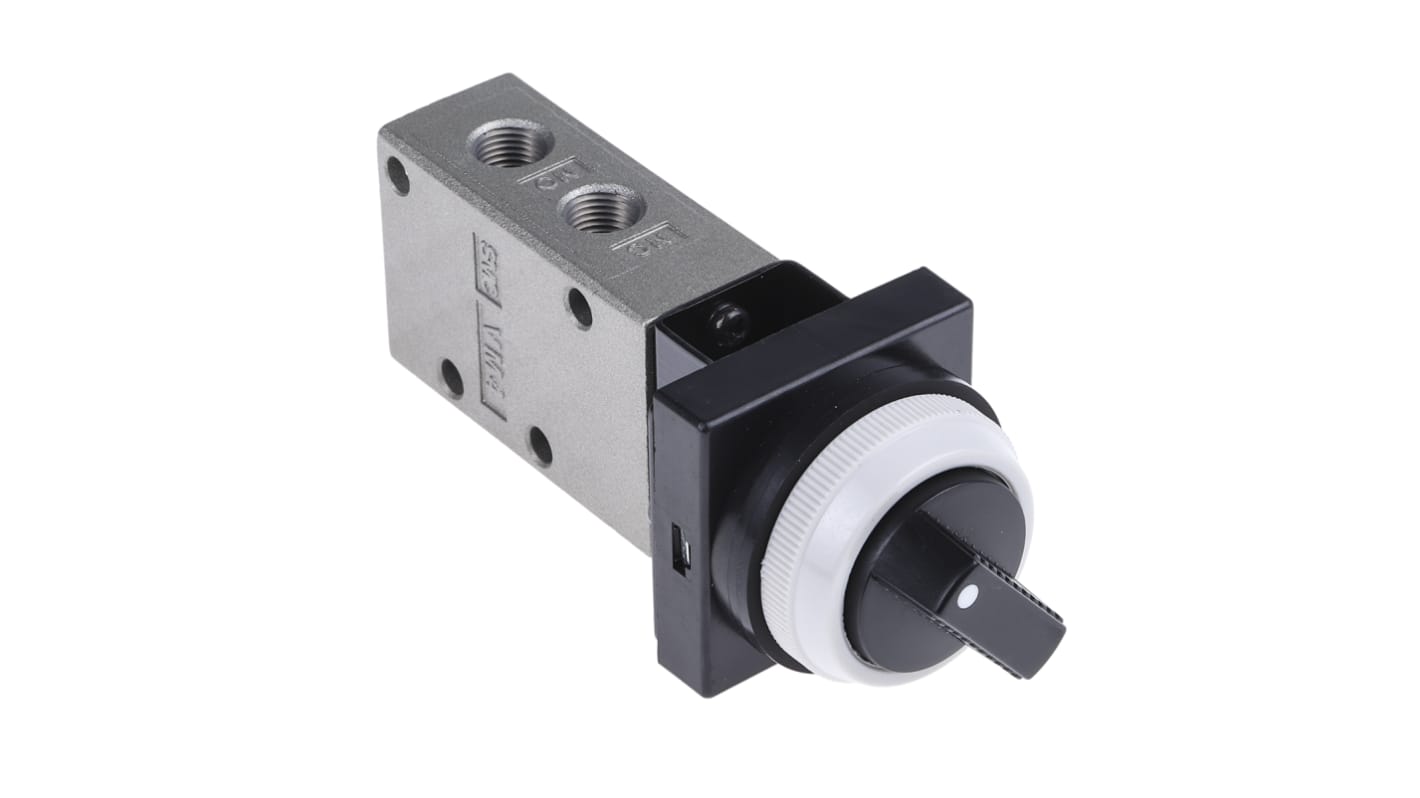 VM430-01-34B | SMC Twist Selector 3/2 Pneumatic Manual Control Valve VM400 Series, Rc 1/8, 1/8in ...