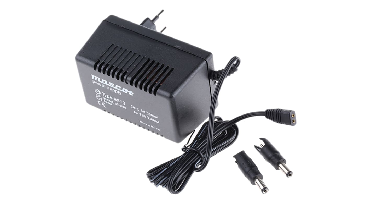 8513000096 | Mascot 2.4W Plug In Power Supply 12V dc Output, 200 → ...