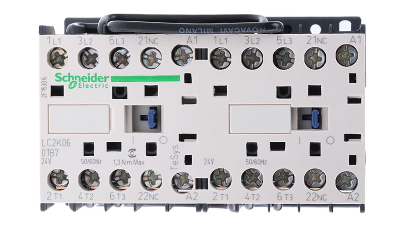 シュナイダーエレクトリック 可逆形電磁接触器 24 V ac 3極 LC2Kシリーズ, LC2K0601B7 | RS