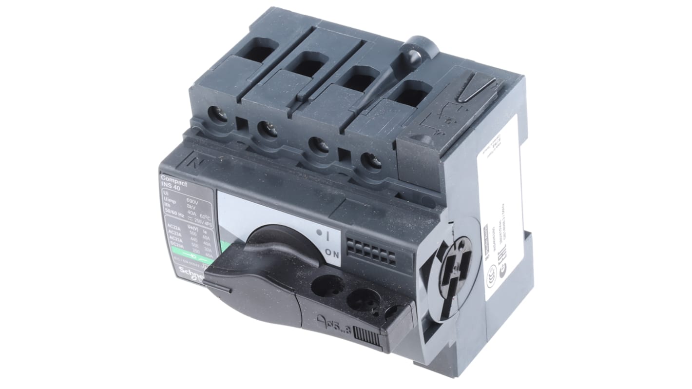 28901 | Schneider Electric 4P Pole Isolator Switch - 40A Maximum ...