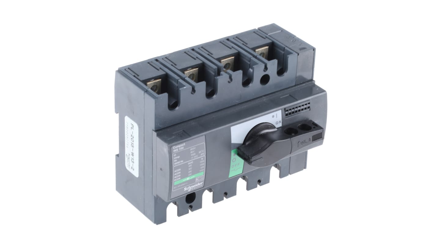 28909 | Schneider Electric 4P Pole Isolator Switch - 100A Maximum ...