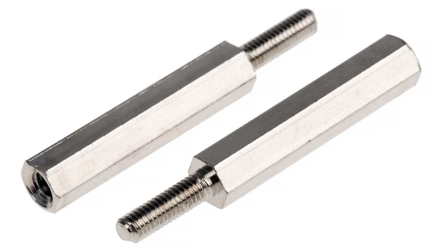 HTSB-M3-25-5-2 | Essentra Standoff, M3 Thread, 25mm Body, Brass, Male/Female | RS