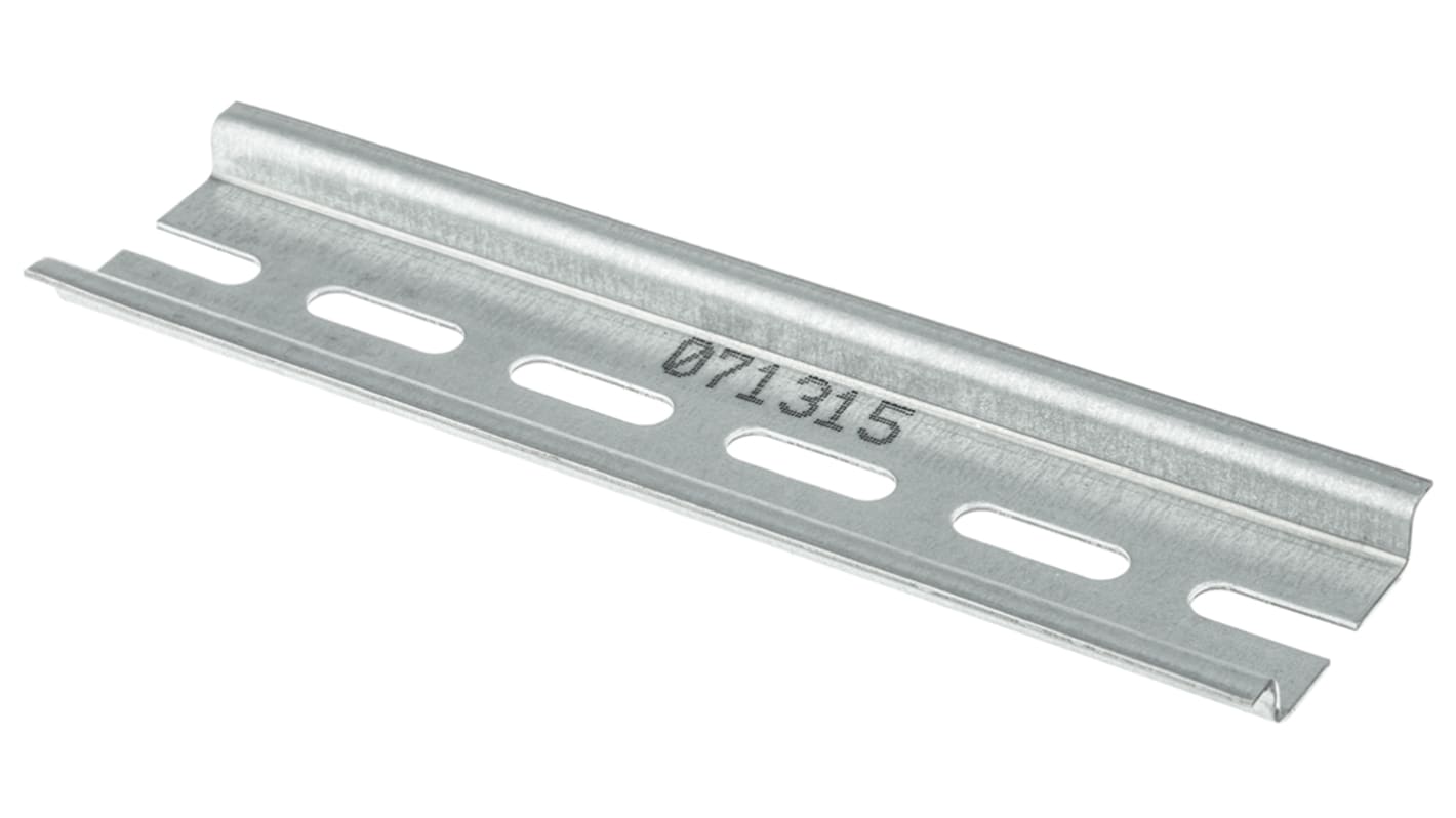 2314000 | Rail DIN Rittal 137mm x 35mm x 7.5mm, Perforé, Rail oméga en ...