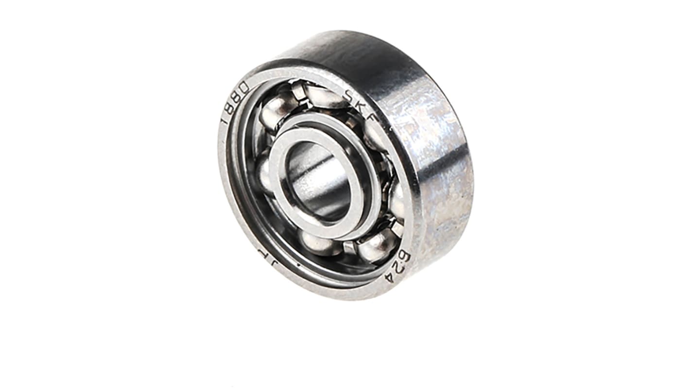 SKF 624 Single Row Deep Groove Ball Bearing- Open Type 4mm I.D, 13mm O ...