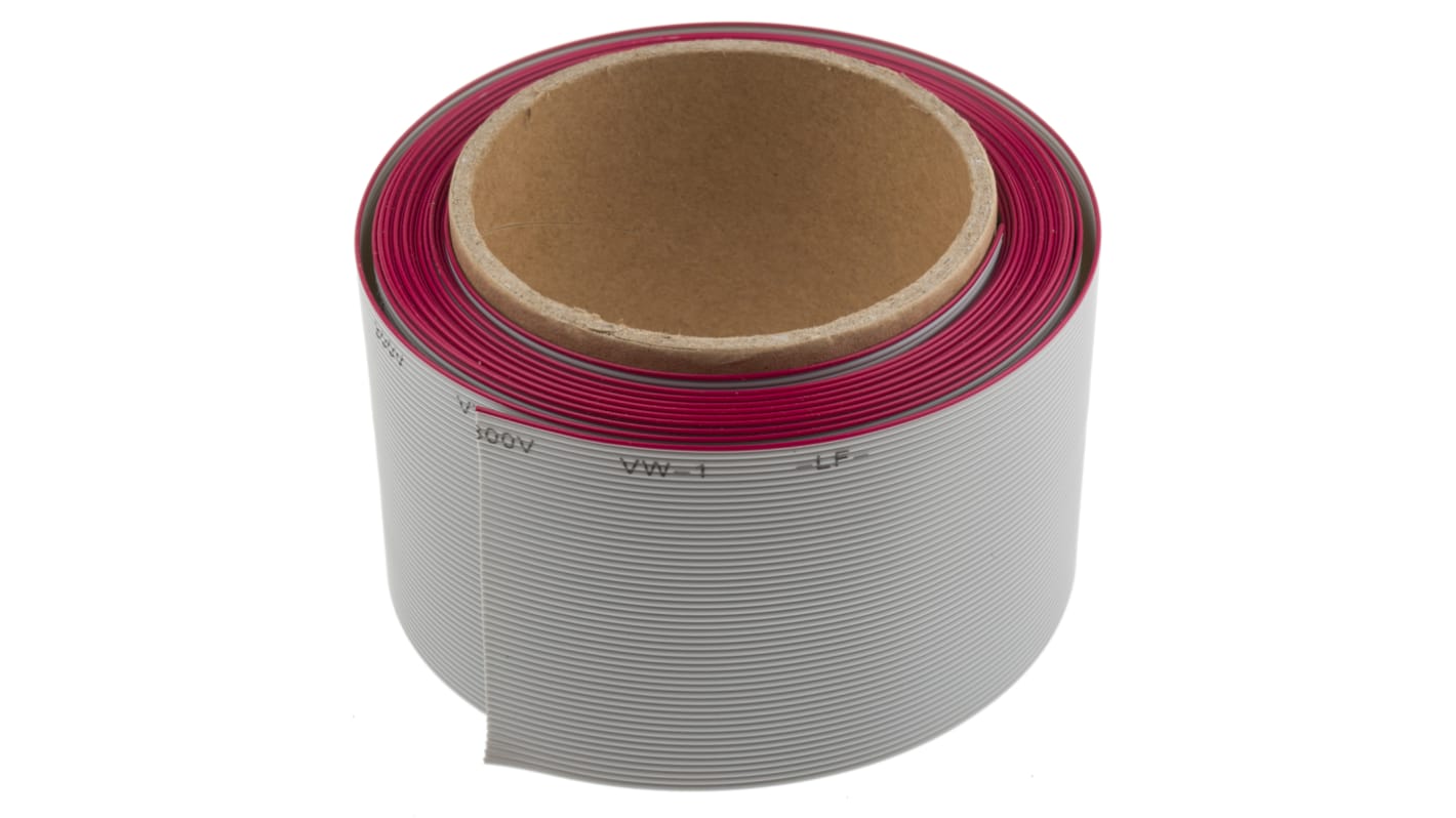 RS PRO Flat Ribbon Cable, 50-Way, 1.27mm Pitch, 5m Length | RS