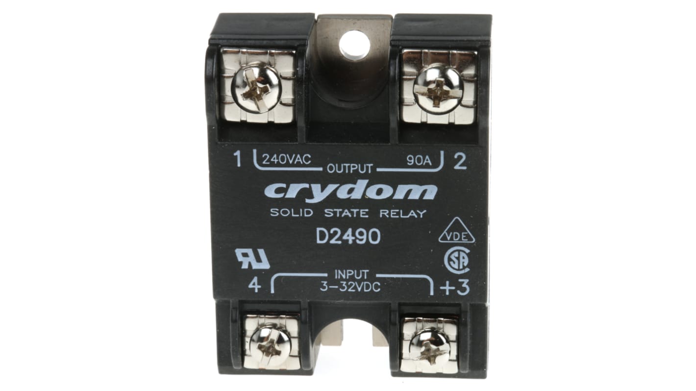 D2490 | Sensata Crydom Series 1 240 VAC Series Solid State Relay, 90 A ...