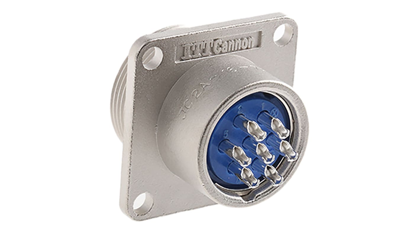 127039-0021 | ITT Cannon Connector, 7 Contacts, Panel Mount, Socket ...