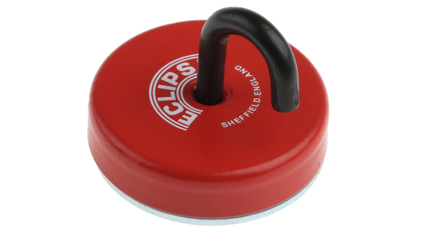 E890 | Eclipse Pot Magnet 46mm Hook Ferrite, 6kg Pull | RS