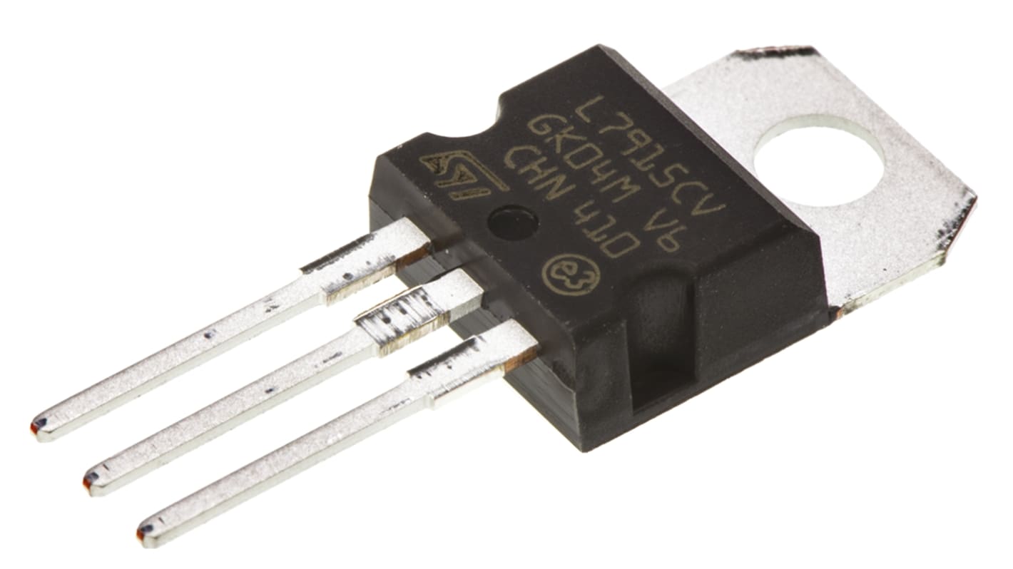 STMicroelectronics L7915CV, 1 Linear Voltage, Voltage Regulator 1.5A, -15 V 3-Pin, TO-220 | RS