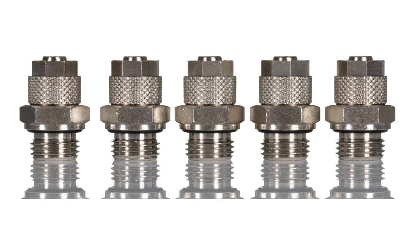 RS PRO Straight Threaded Adaptor, G 1/4 Male to Push In 8 mm, Threaded ...