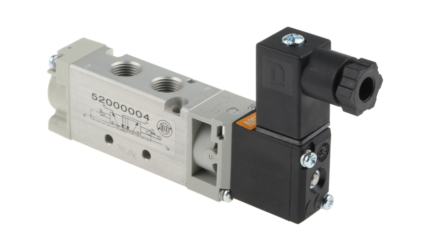 52000004 | EMERSON – ASCO 5/2 Pneumatic Solenoid Valve - Solenoid/Pilot G 1/8 520 Series 230V ac ...