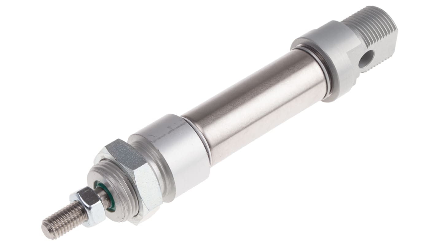 RS PRO Pneumatic Piston Rod Cylinder - 20mm Bore, 25mm Stroke, ISO 6432 ...
