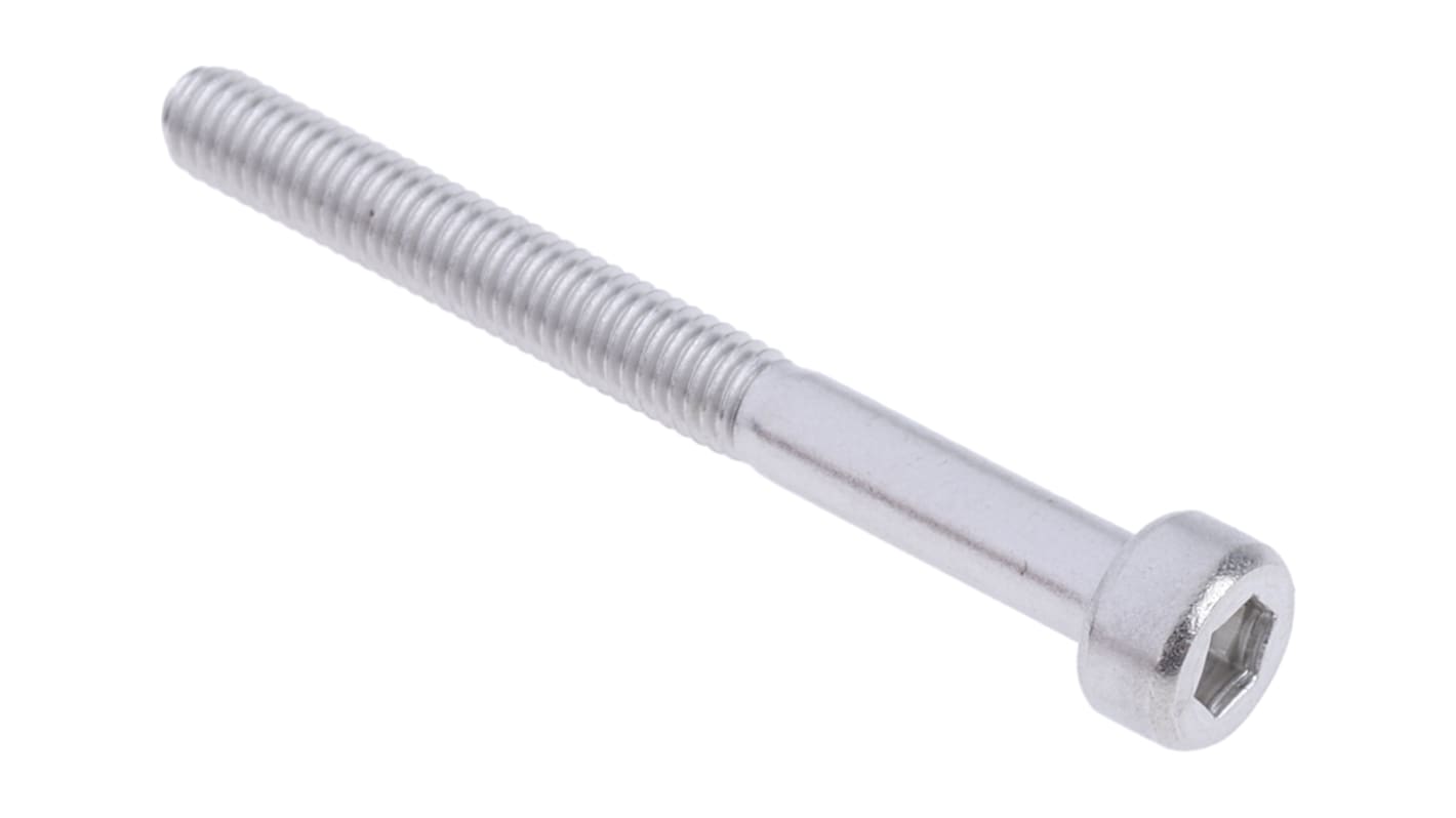 RS PRO Plain Stainless Steel Hex Socket Cap Screw, DIN 912, M3 x 30mm | RS