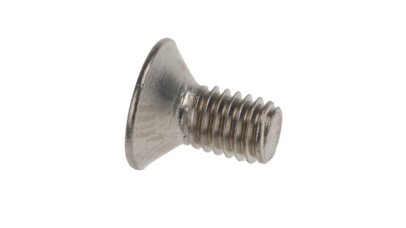 RS PRO Plain Stainless Steel Hex Socket Countersunk Screw, ISO 10642 ...
