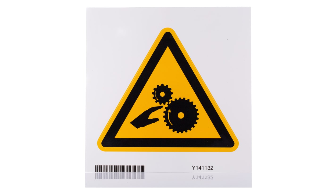 250300 | Brady Self-Adhesive Machinery Hazard Hazard Warning Sign | RS